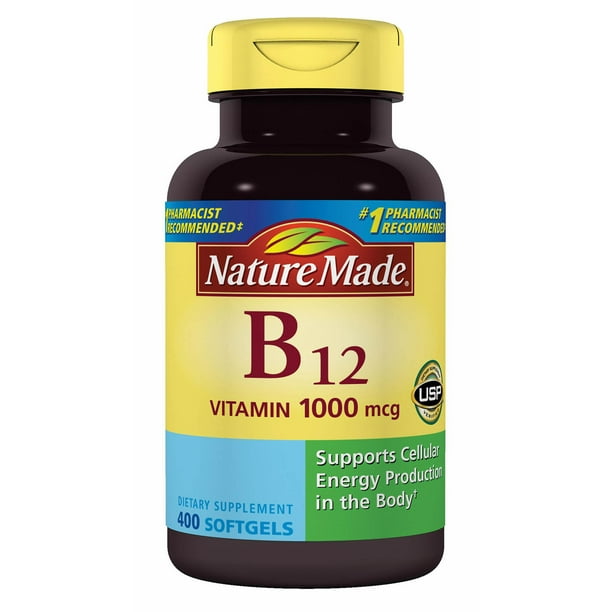 Nature Made Vitamin B12 1,000mcg Softgels, 400 ct. - Walmart.com ...