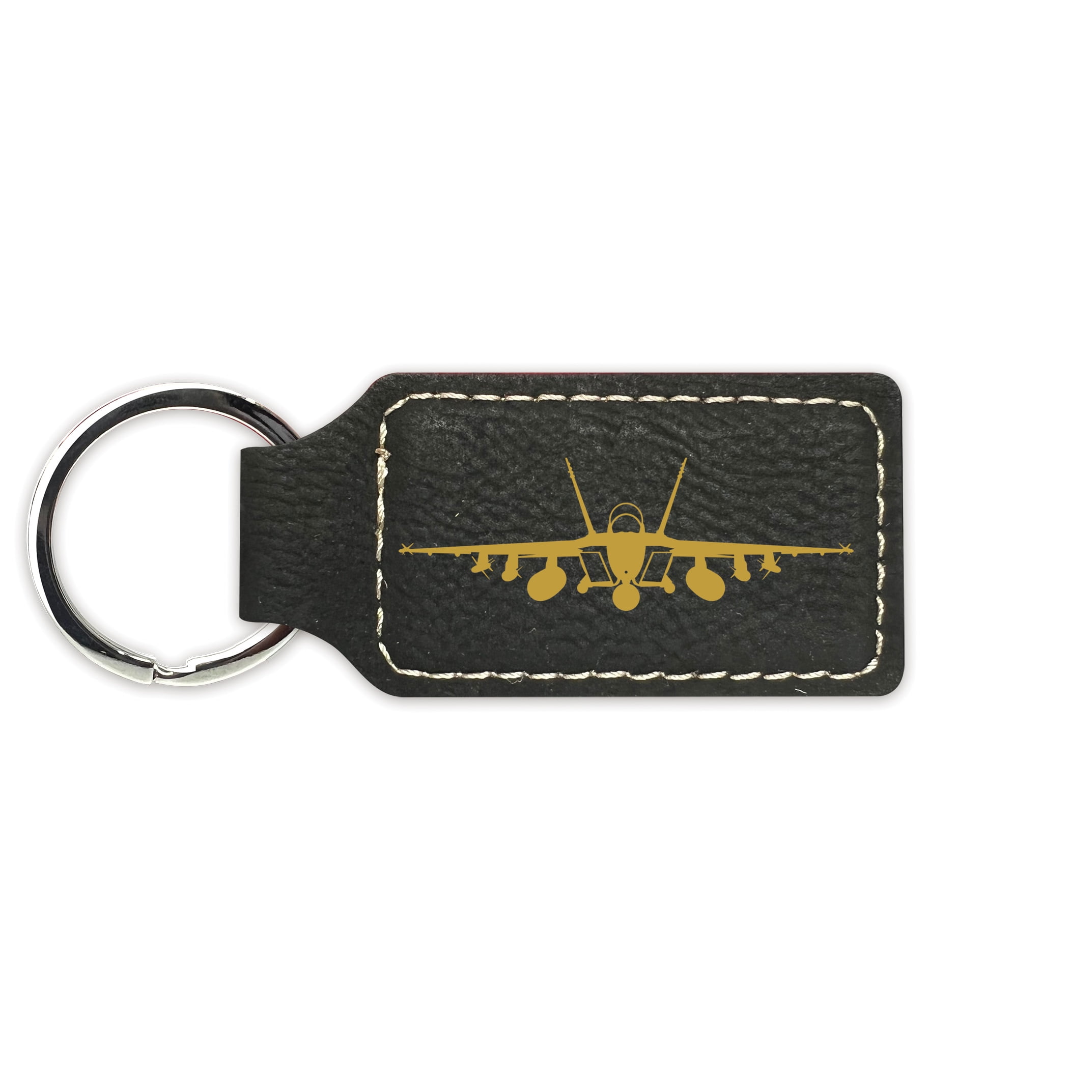 F/A-18 Hornet Keychain Leatherette Rectangle - Laser Engraved - Many ...