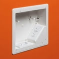 Arlington 4-Gang Recessed TV Box with Electrical Plug Outlets ...