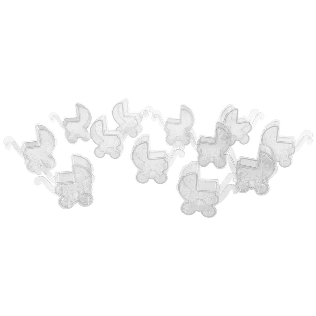 Acrylic Plastic Stroller Baby Shower Favors, 2-3/4-Inch, 12-Count ...