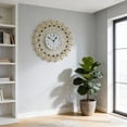 NEXAVKPR Crystal Peacocks Wall Clock None-Ticking Silents Battery ...