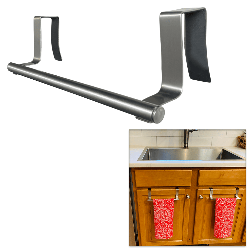 Evelots Over Door Towel Bar- Kitchen/Bathroom-No Tool-Stainless-10 Inch ...