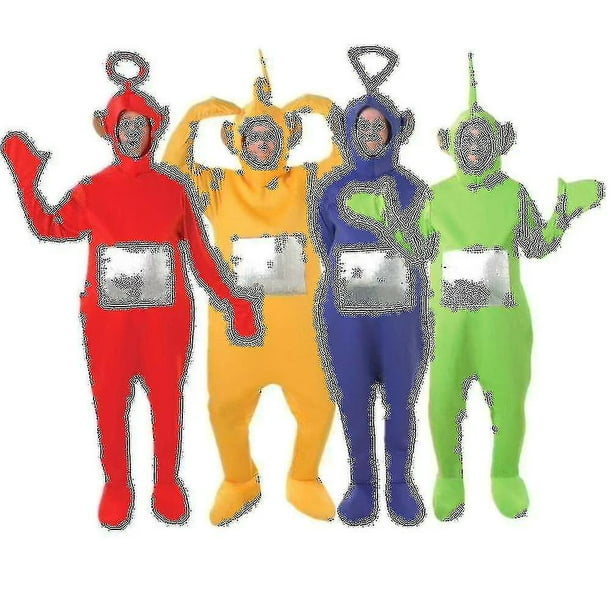 Disfraz divertido de adulto con rol de Teletubbies de 4 colores S ...