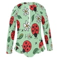 YAZAOO Swimwear Ladybug Flower Pattern For Long Sleeve One-Piece ...
