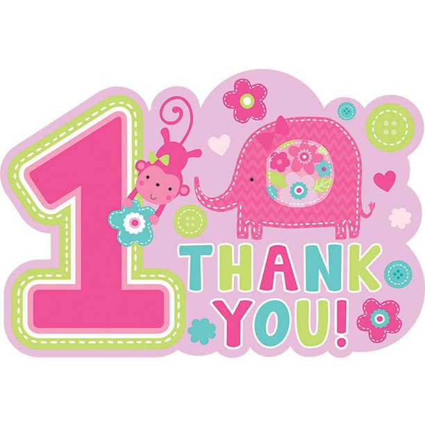 Fun at One Girl Thank You Notes, 8pk - Walmart.com