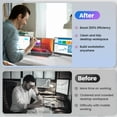 Tlscon Portable Monitor, 14" IPS Triple Laptop Screen Extender Build-in ...