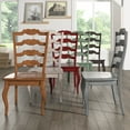 Weston Home Farmhouse Dining Chair With French Ladder Back Set Of 2