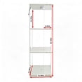 CQSXDA Versatile Rotatable Tempered Glass Three-Layer Cabinet Style ...