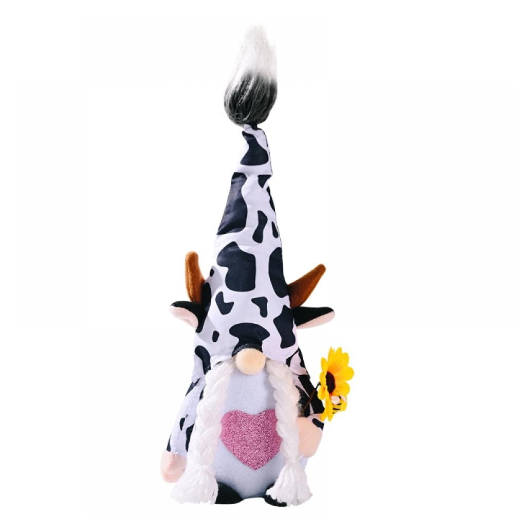Cow Swedish Gnomes Gift with Sunflower, Homemade Nordic Swedish Dwarf ...
