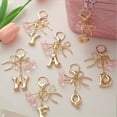 26-letter keychain with bow and cherry design, girl's bag pendant ...