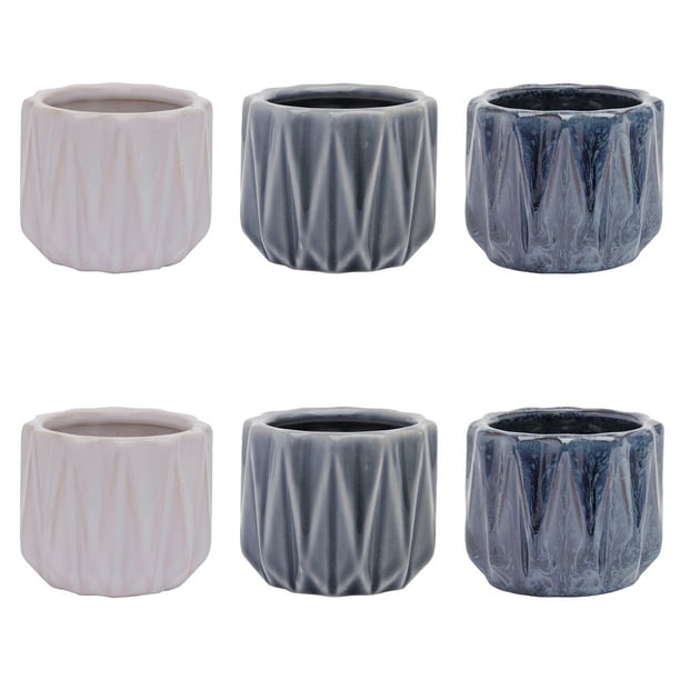Better Homes & Gardens Pottery 6 Pcs 3" Devi Pot-Assorted Color ...