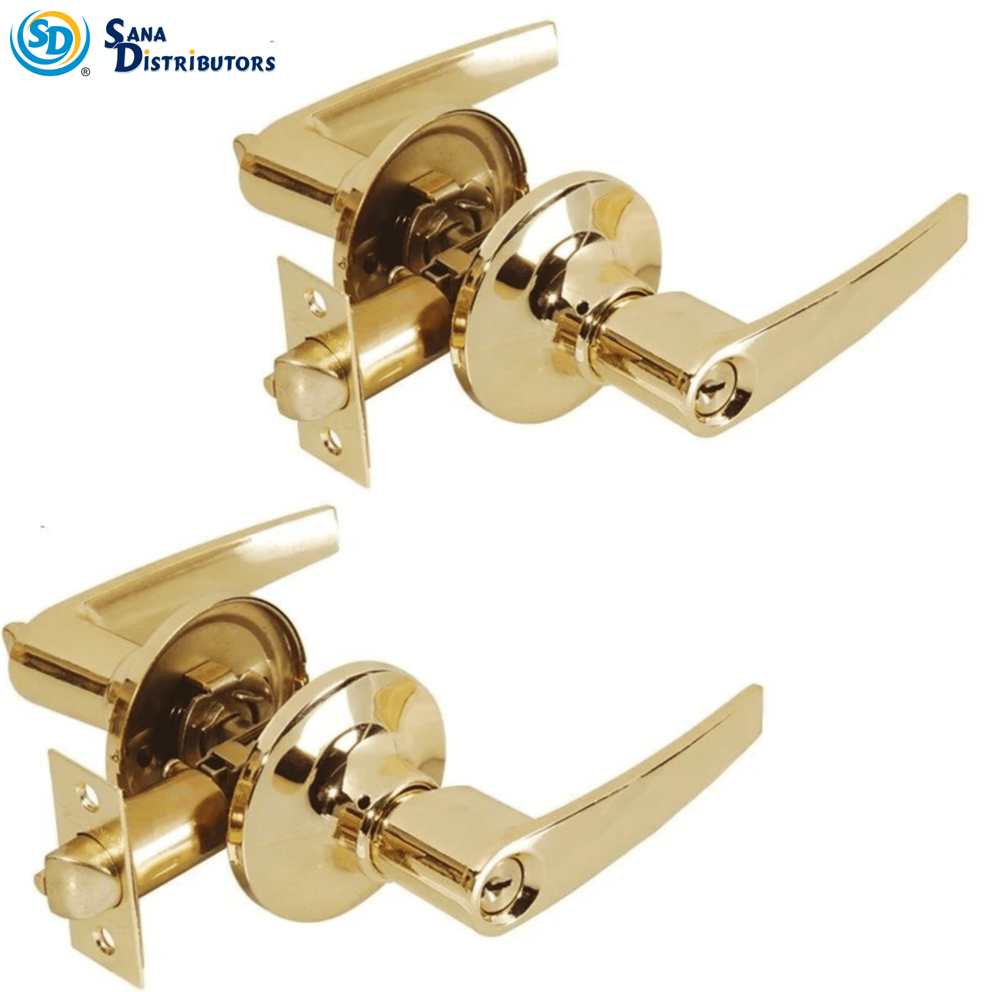 Click here for Sd Lever Entrance Lock With Key - Gold (Pack Of-2) prices