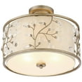 Elegant 16" Barnes & Ivy Ceiling Light, 3-Light Antique Silver Fixture ...