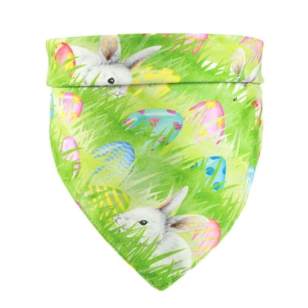 Green Grass Map Easter , Egg Neck Scarf, Cat And Dog Easter Holiday ...