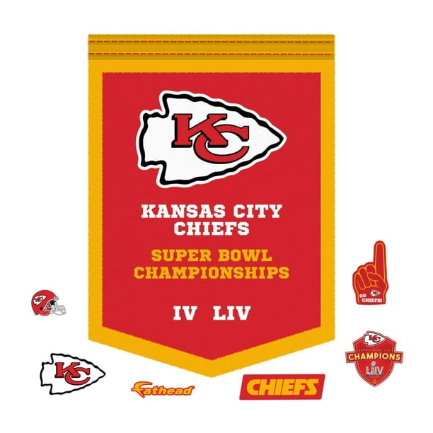 Kansas City Chiefs: Super Bowl Champions Banner - Giant NFL Removable ...