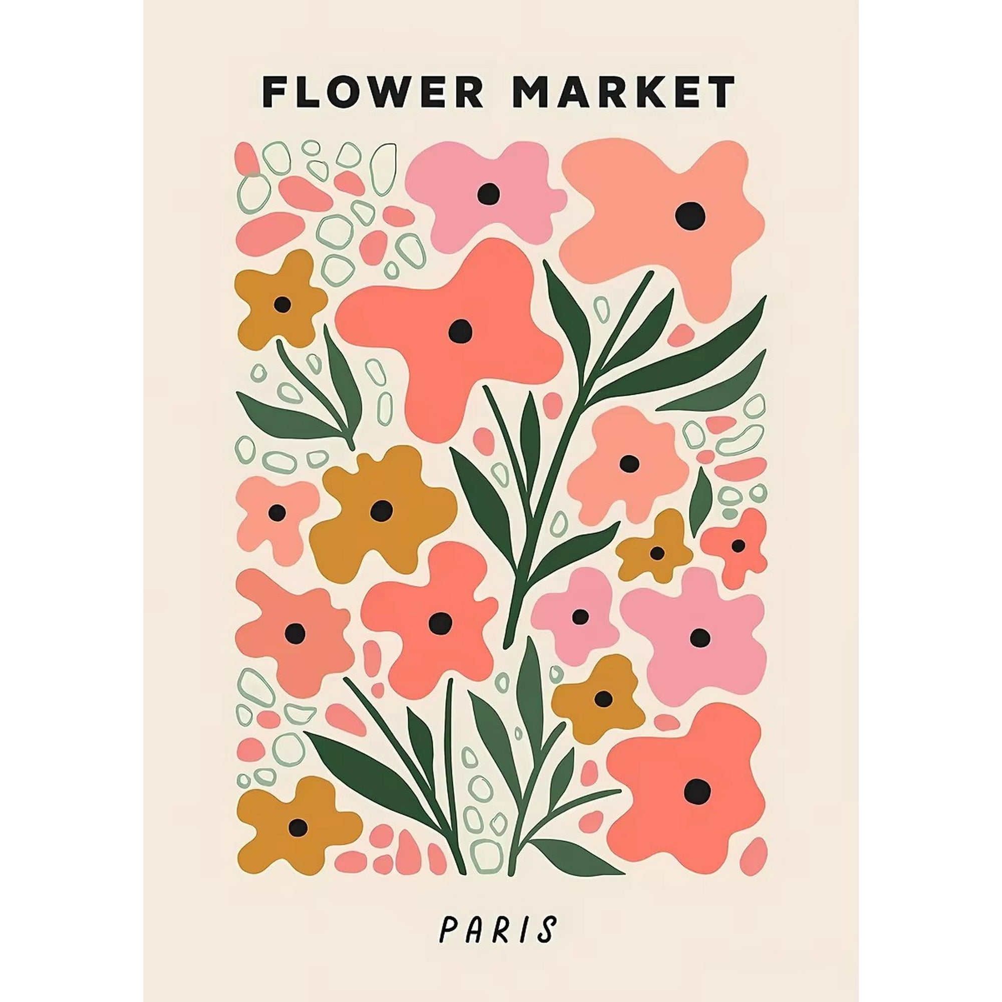 Click here for Nobrand Colorful Retro Flower Market Amsterdam Abs... prices