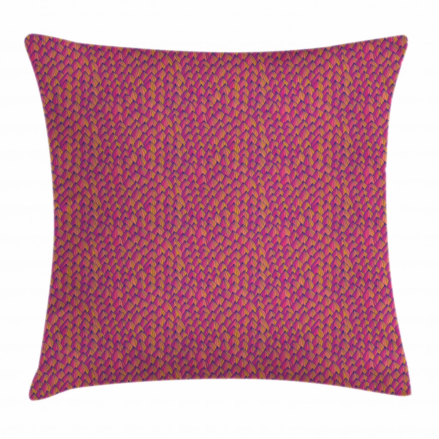 Abstract Throw Pillow Cushion Cover, Fish Scale Inspired Wavy Pointy ...