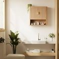 Bathroom Wall Cabinet, Wall-Mounted Medicine Cabinet with Adjustable ...