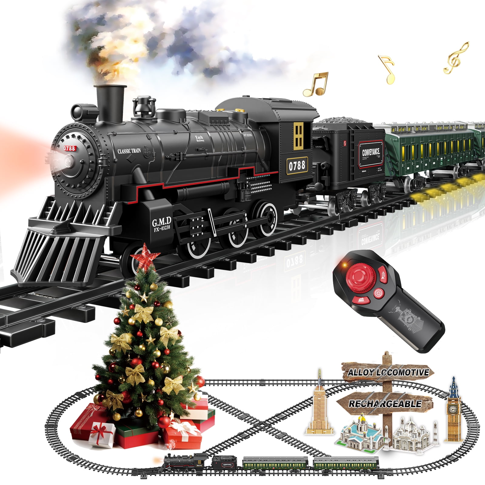 Click here for Bubuqe Electric Train Sets Remote Control For Kids... prices