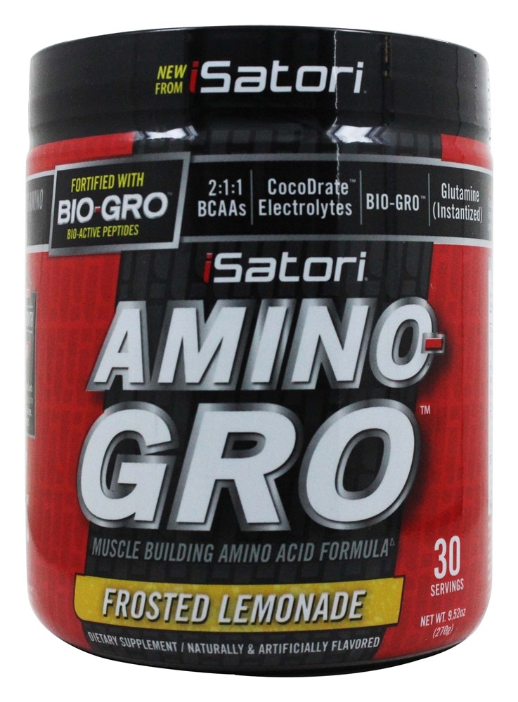 iSatori - Amino-Gro Muscle Building Amino Acid Formula Frosted Lemonade ...