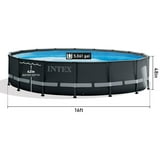 Intex Ultra XTR Frame Above Ground Pool Set with Water Pump, Pool ...