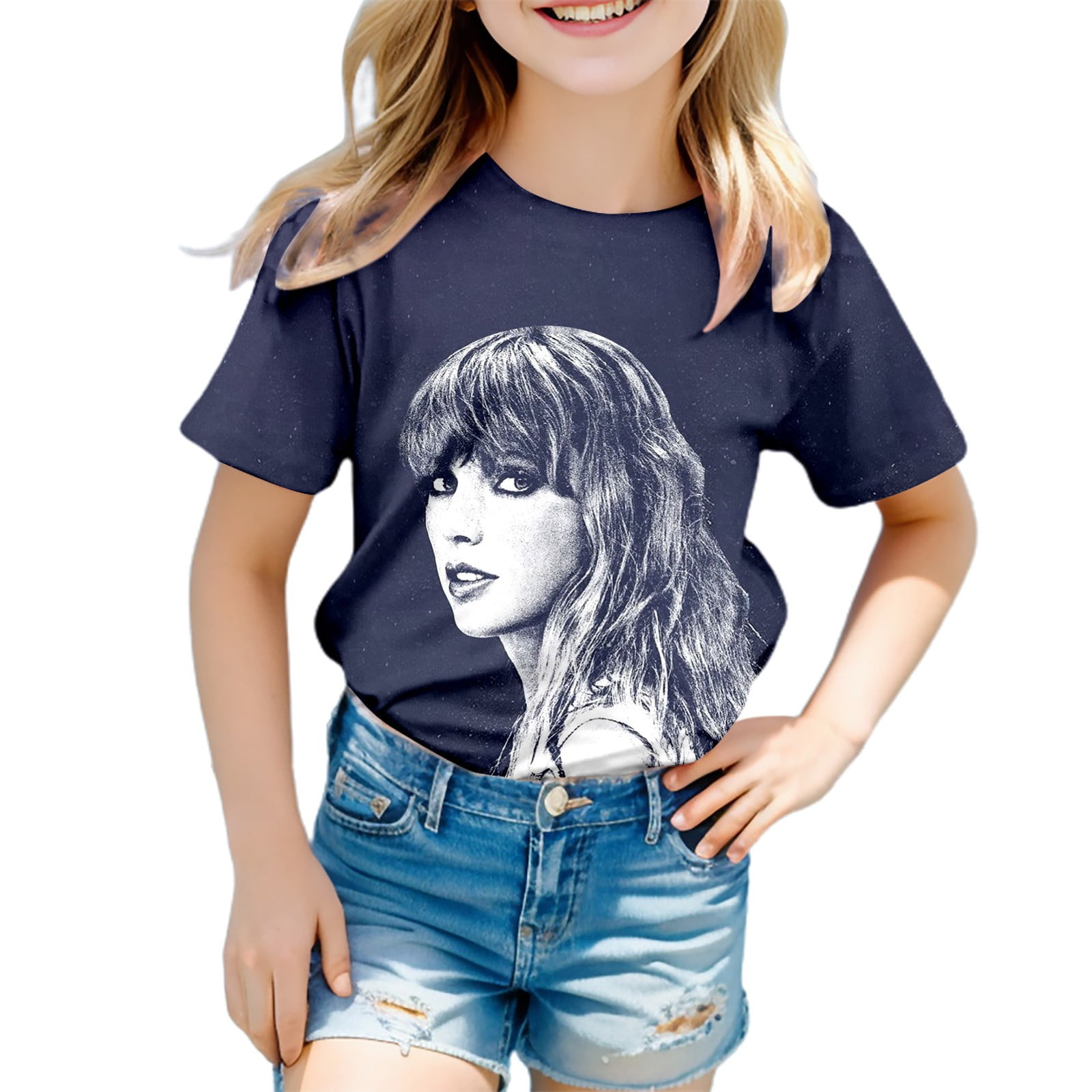 Click here for Nijnfcloth Unisex Kids Print Tee Blue Cat Boy Girl... prices