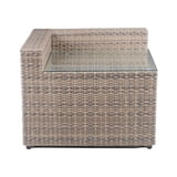 Steve Silver Tamyra Corner Side Table & Ottoman - Walmart.com