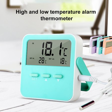 Room Thermometer -50-70℃ ℃/℉ Electronic Hygrometer Alarm Portable ...