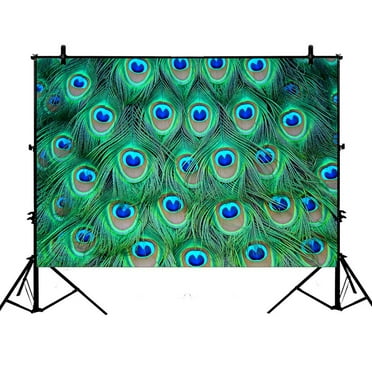 GCKG 7x5ft Peacock Photography Backdrop,Peacock Polyester Photography ...