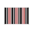 Black Red Sun Shade Sail 6.5'X10' Stripe Minimalist Vertical Stripes ...