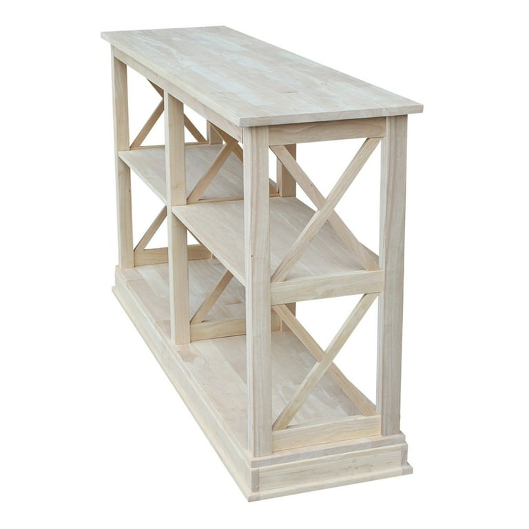 International Concepts Ot 70Sl Hampton Sofa Server Table with Shelves Ready To Finish Walmart