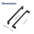 Cabinet & Furniture Pulls 6-1/4 Inch Hole Center 10 Pack Square Kitchen ...