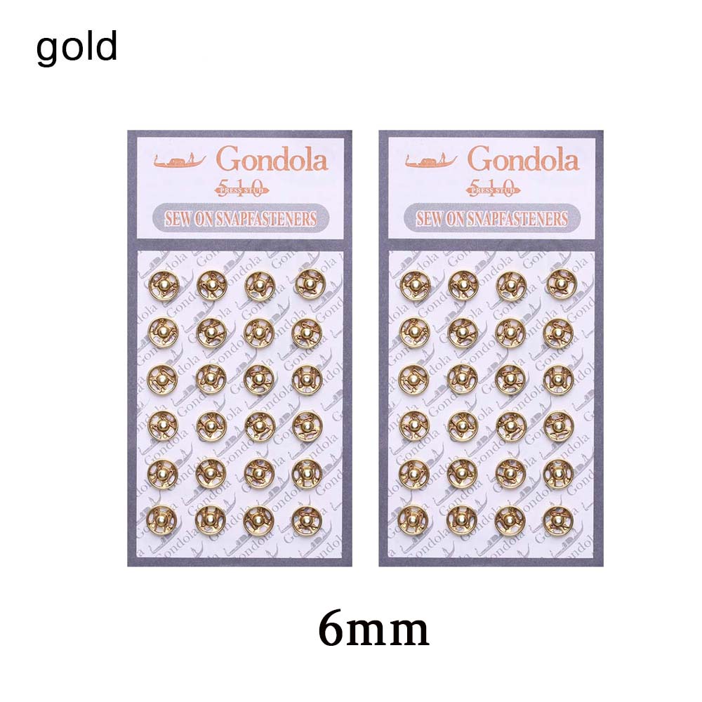 48 Set 6mm/8mm Mini Round Button Invisible Button Sew-on Snap Buttons ...