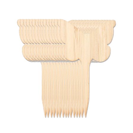 Bamboo T-Type Labels T-Type Wooden Plant Garden Markers T-Type Sign ...