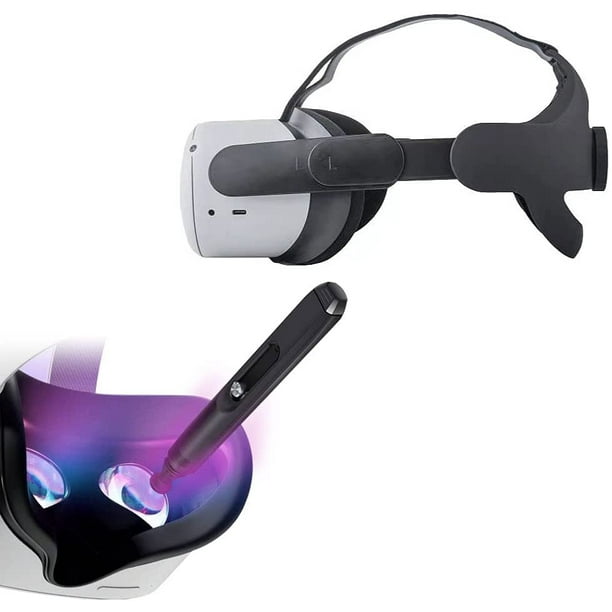 Lens Cleaning Pen and Adjustable Head Strap(Pro Black ) for Oculus ...