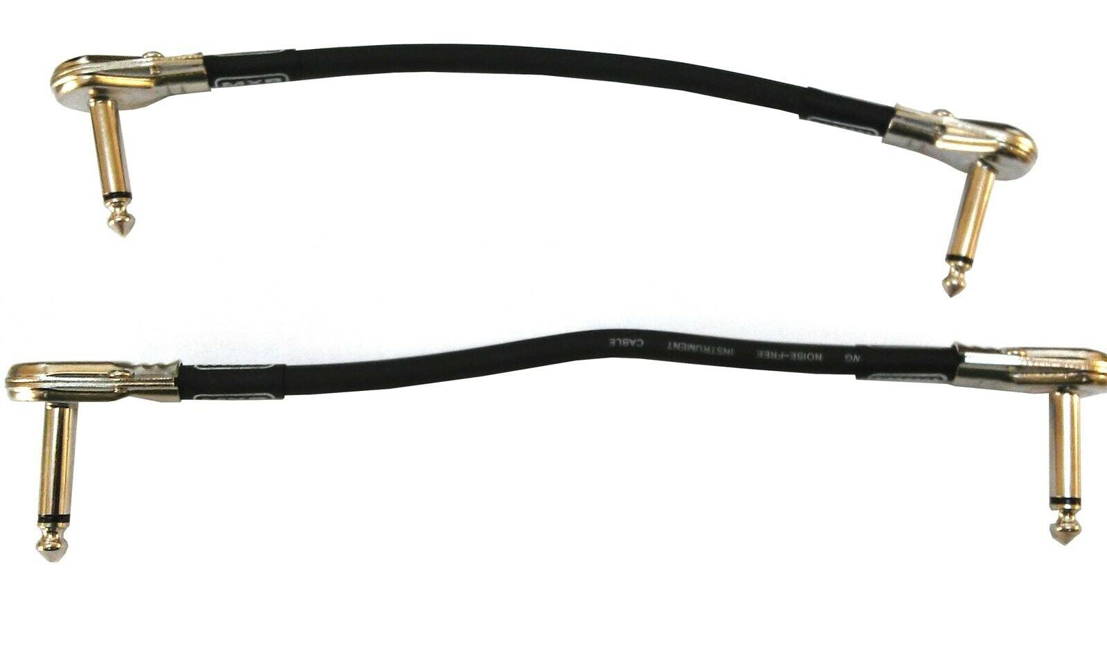 Patch Cables MXR 6 inch (~152mm) 2 Pack 1/4" Angled Flat ( pancake ...