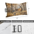Brown Deer Birds Outdoor Pillows for Chaise Lounge Chair Beach Headrest ...