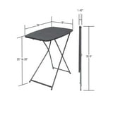 Mainstays 26" Adjustable Height Personal Folding Table, Black - Walmart.com