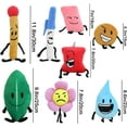 Guvpev Bfdi Plushies 12pcs Bfdi Cartoon Character Stuffed Dolls Soft Leafy Firey Coiny Toys