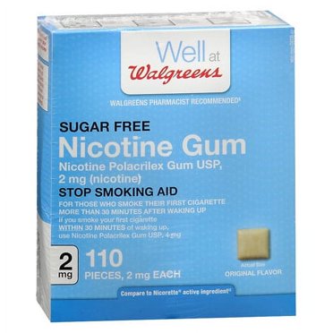 Sunmark Original Nicotine Polacrilex Chewing Gum, 2 mg, 110 Count ...