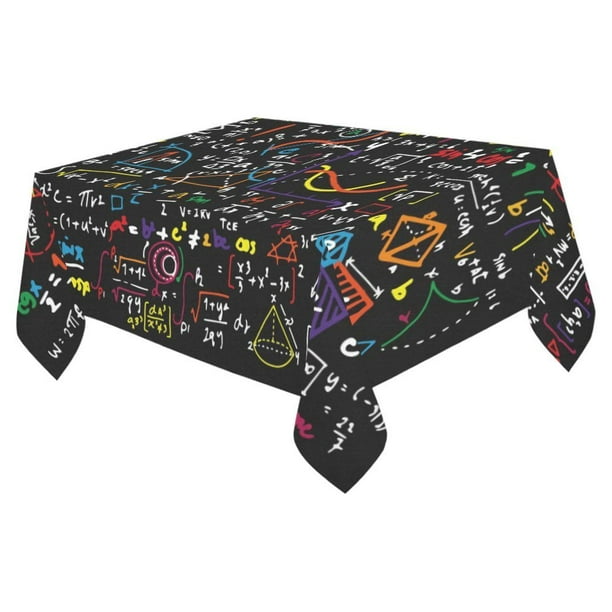 MYPOP Tablecloth Cover Math Linear Mathematics Education Circle Home ...