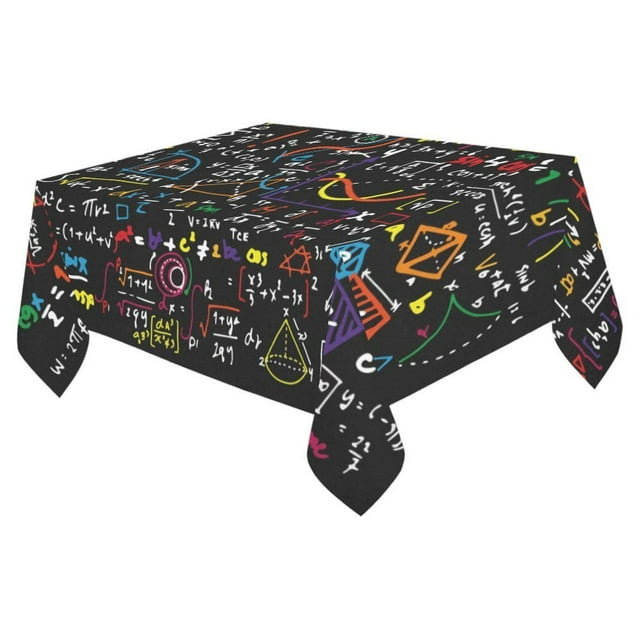 MYPOP Tablecloth Cover Math Linear Mathematics Education Circle Home ...