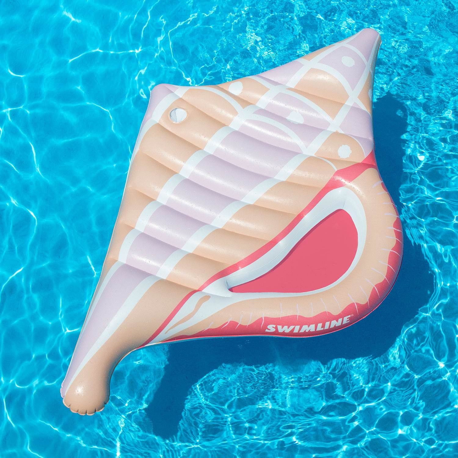 Swimline Inflatable Flower Seashell Raft Island Float for Swimming Pool ...
