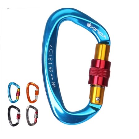 HEIBIN 25KN Auto Locking Climbing Carabiner Clips, Twist Lock, and ...