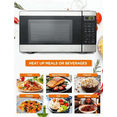 0.7 Cubic Foot 700W Microwave with 10 Power Levels, Push Button ...