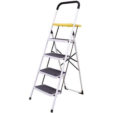 Stanz (TM) 4 Steps Steel Ladder with Tool Tray and Hand Grip, Four ...