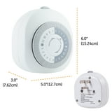 GE 24-Hour Heavy Duty Indoor Plug-In Mechanical Timer, 1 Grounded ...