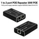 Gigabit POE Extender 2 Port 100/1000M Network Switch Repeater 30W IEEE802.3af/At Plug&Play for ...
