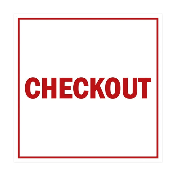 Square Checkout Sign (White/Red) - Small - Walmart.com