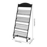 Miumaeov 4 Tier Freestanding Magazine Rack Brochure Display Stand ...
